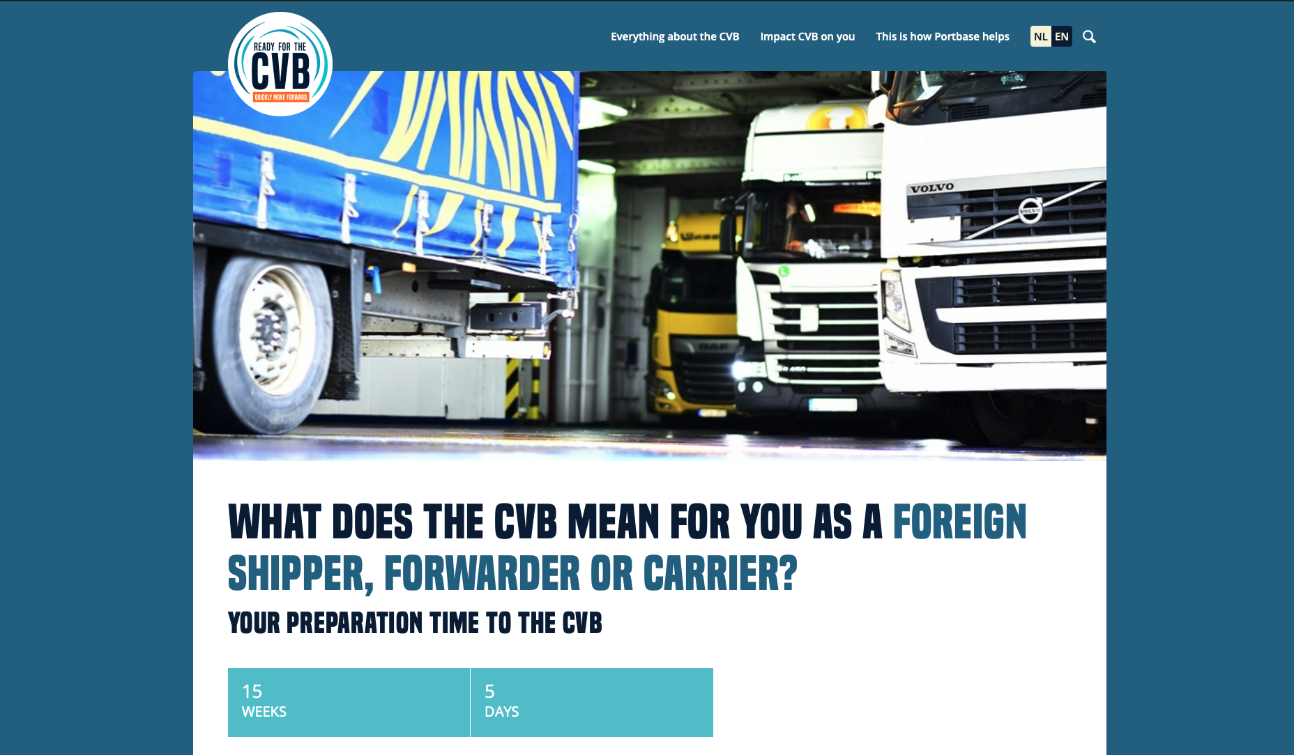 The CVB for foreign shippers, forwarders and carriers - Voorbereid op ...